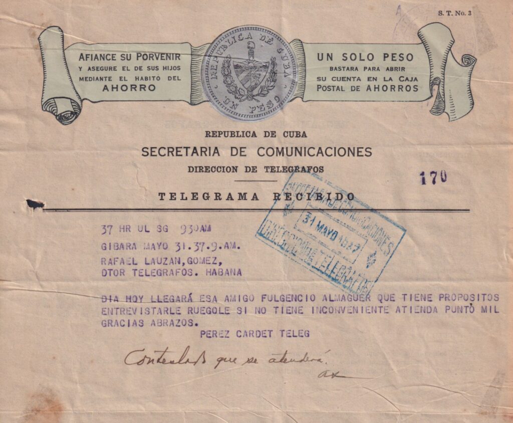 El valor temático de los telegramas ilustrados de Cuba • Filatelia de Cuba