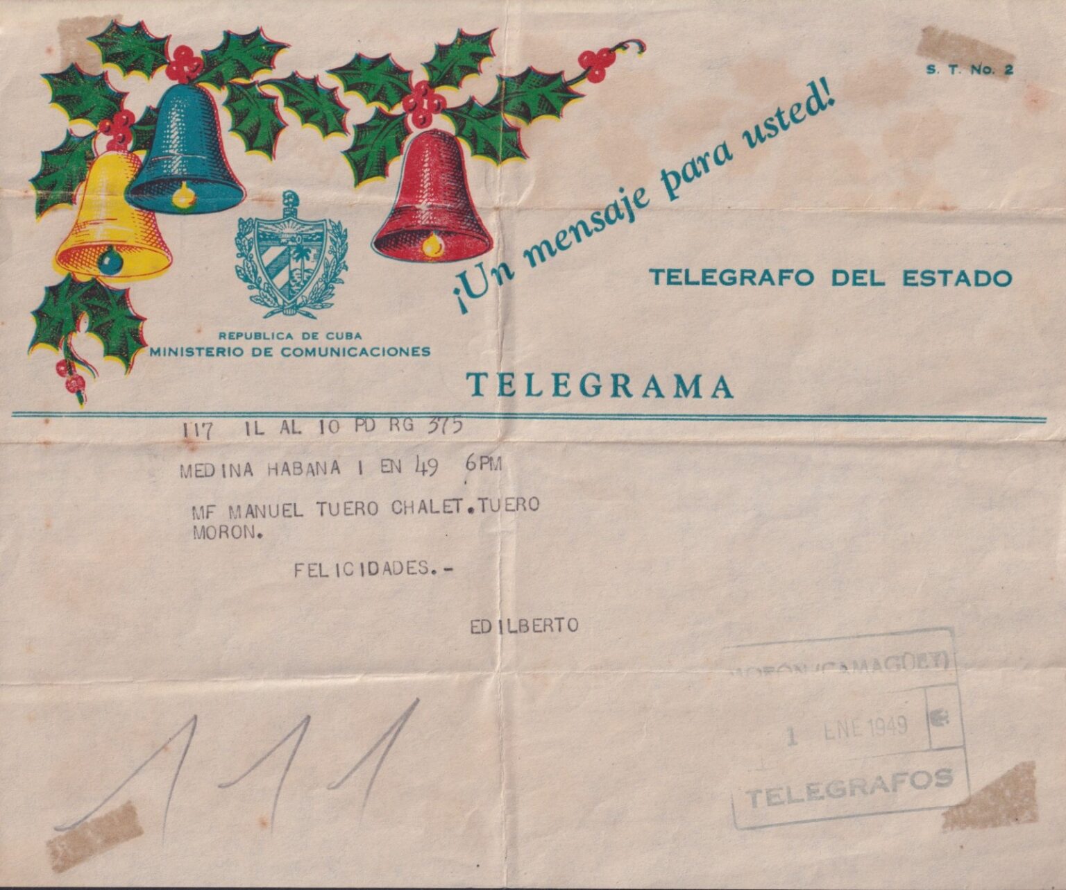 El valor temático de los telegramas ilustrados de Cuba • Filatelia de Cuba